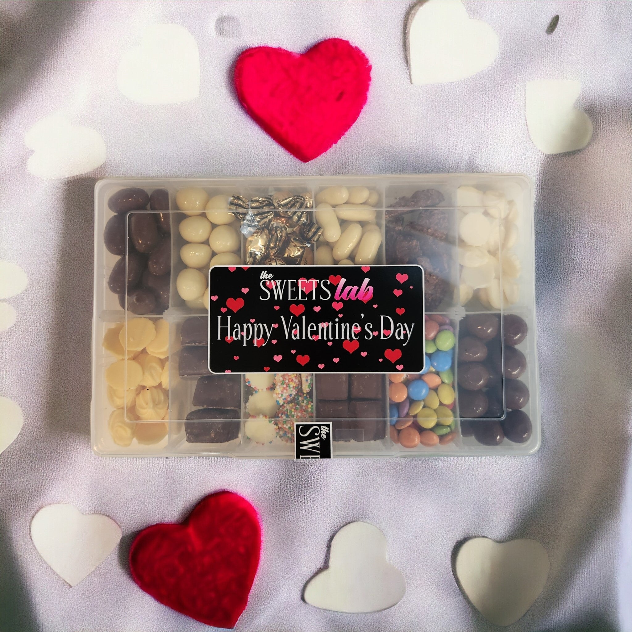 Valentine's Day White Choc Snackle Box - Approx 2kg – The Sweets Lab